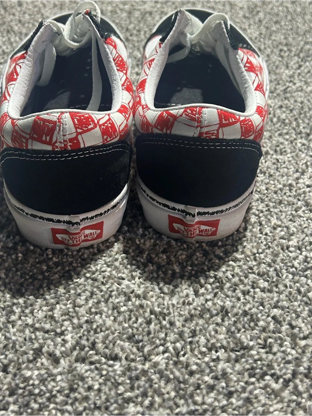 Vans | Shoes | Vans Old School Sneakers Black White Red Checker Skate ...